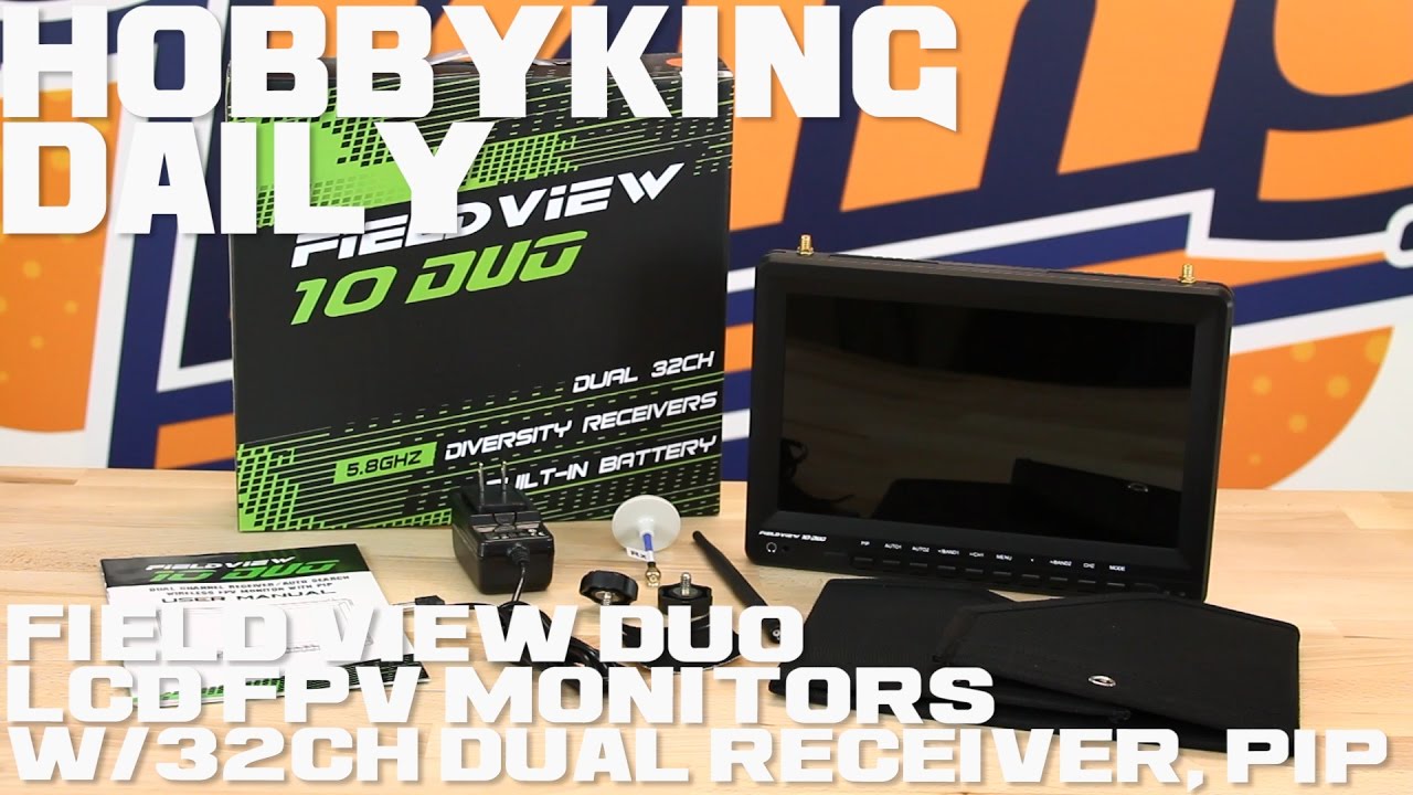 Field View DUO LCD FPV Monitors with 32Ch Dual Receivers and PIP ...