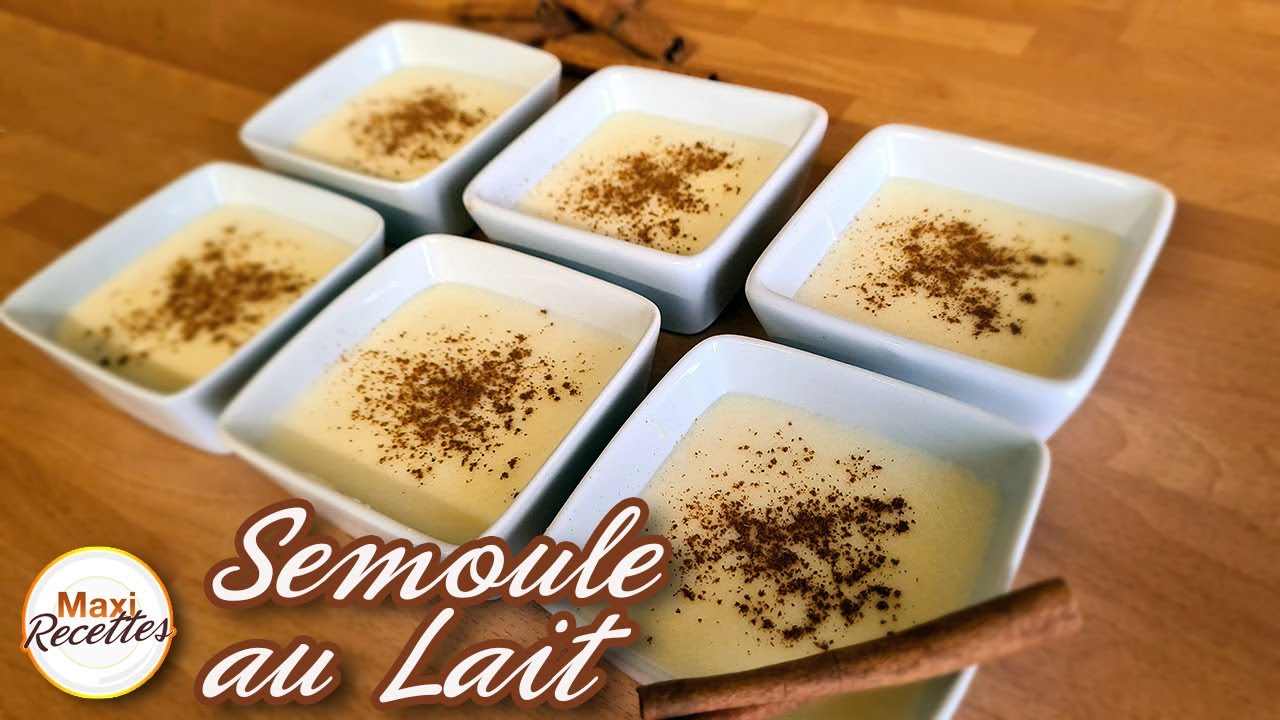 Semoule au lait Recette Facile et Rapide - YouTube