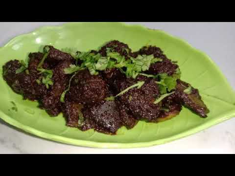 #Goat blood fry recipe in easy way - YouTube