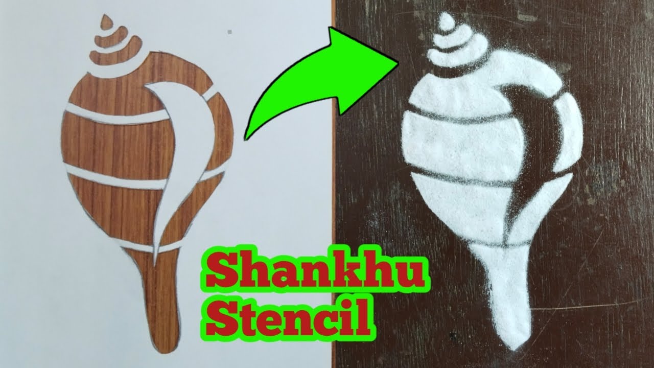 Shankhu Stencil | Rangoli Stencil | Rangoli Paper Cutting | Indian ...
