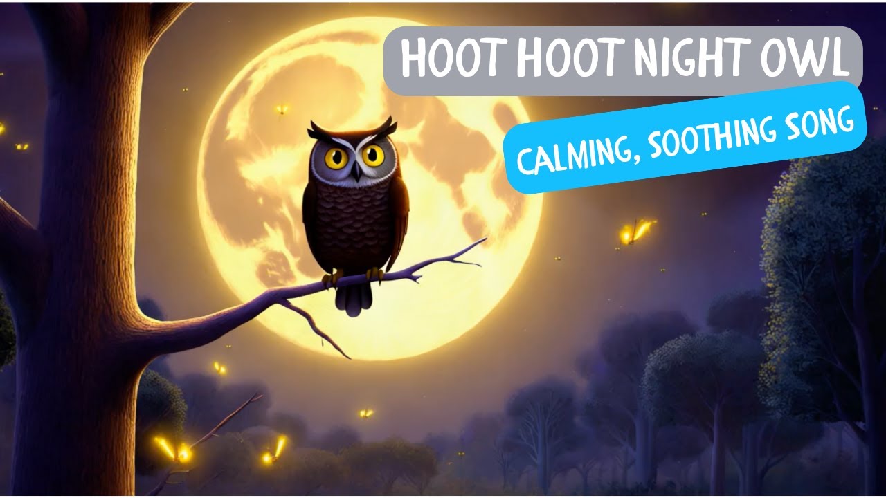 Hoot Hoot, Night Owl 🌙🦉 | Calming Bedtime Song for Kids | Soothing ...