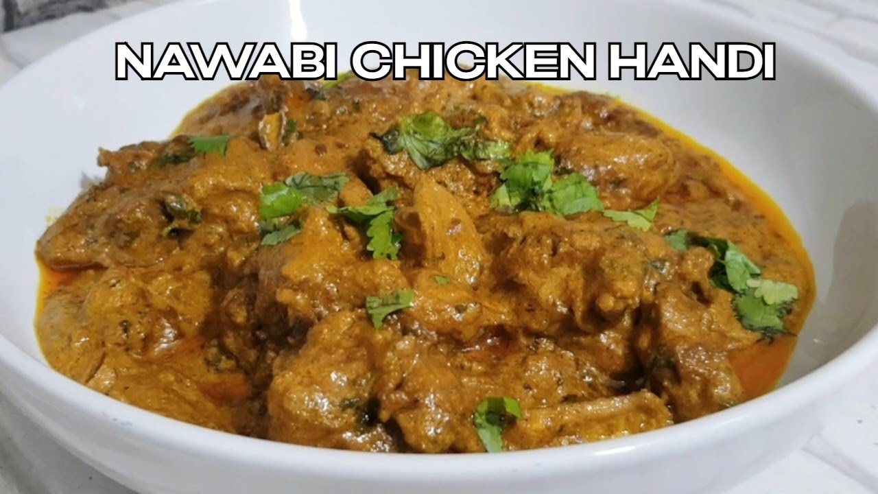 Dawat wala Nawabi Chicken Handi | Almond Chicken | Chicken Masala ...