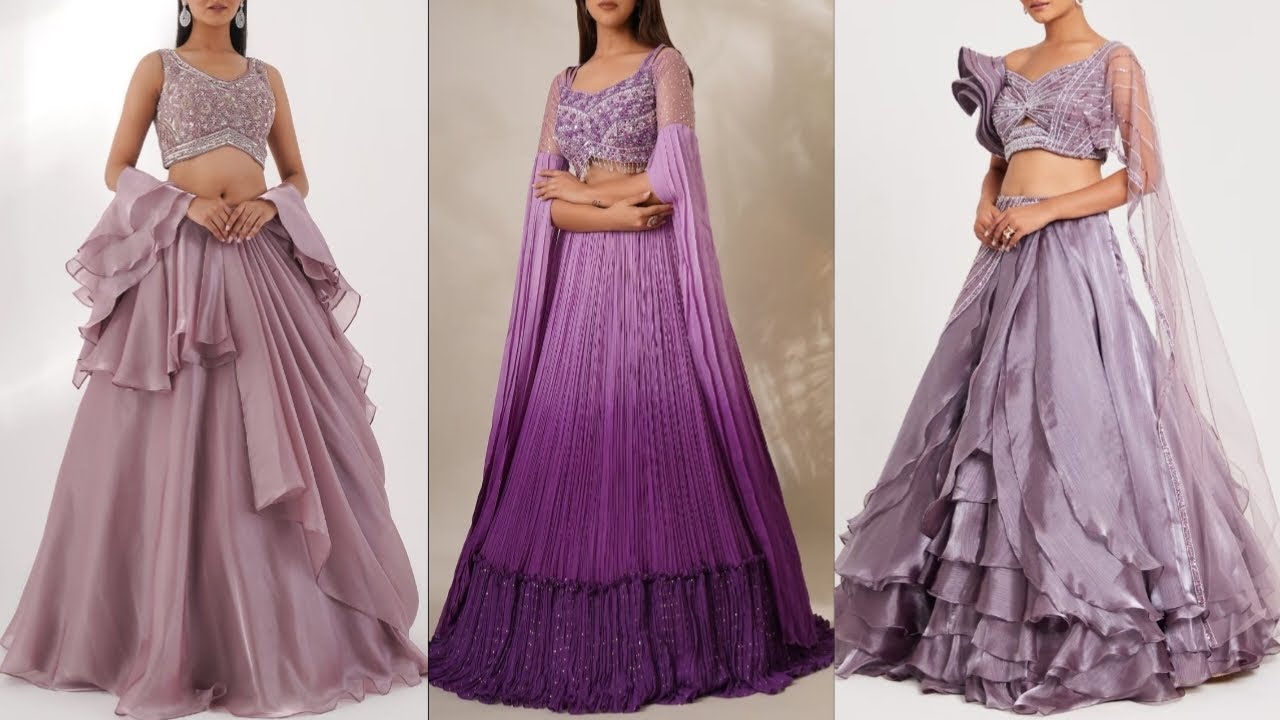 Very simple plane lehenga design // girls Lehnga Designs - YouTube