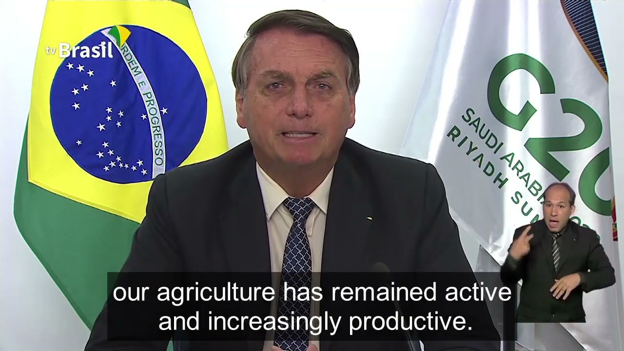 🇧🇷🟩🟨🟦 Speech by the President of Brazil, Jair Bolsonaro, at the G20 ...