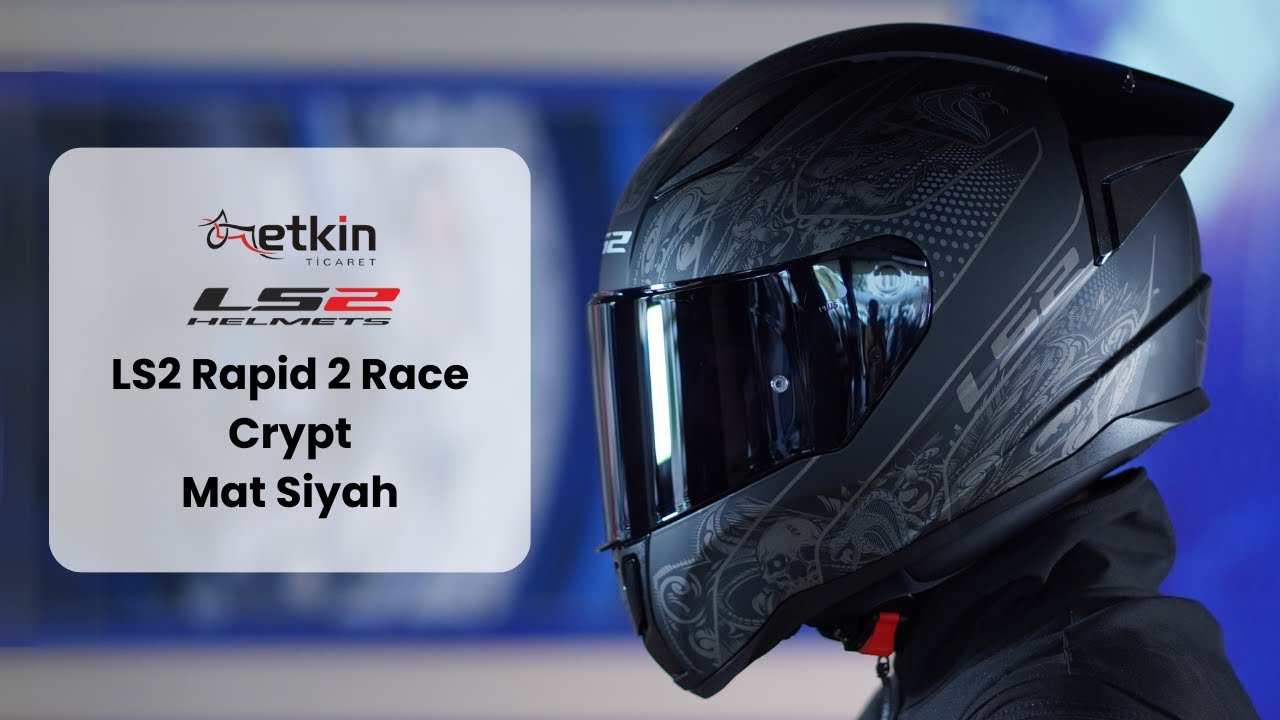 LS2 Rapid 2 Race Crypt Mat Siyah Kask İncelemesi - YouTube