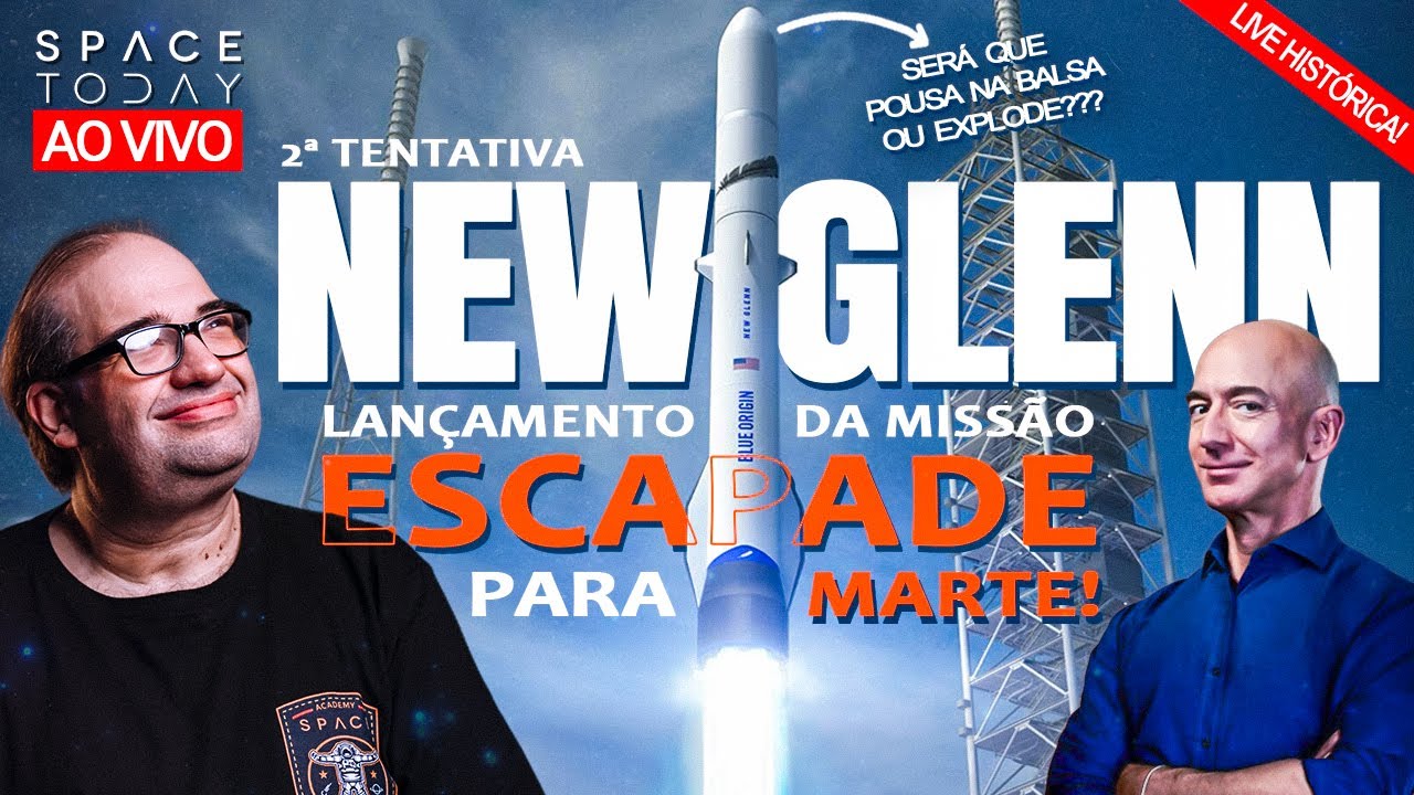 MISSÃO ESCAPADE PRA MARTE | NEW GLENN 2 COM POUSO NA BALSA!! | 2ª TENTATIVA - YouTube