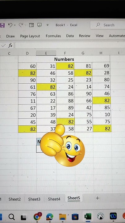 Excel Trick ‼️ Find Most Frequent Number & It's Count💯 #shorts #excelformula #tricks #tech # ...