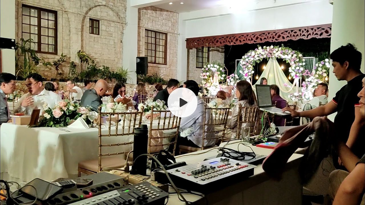 Lights and Sounds setup for wedding ceremony at reception sa Chateau de ...
