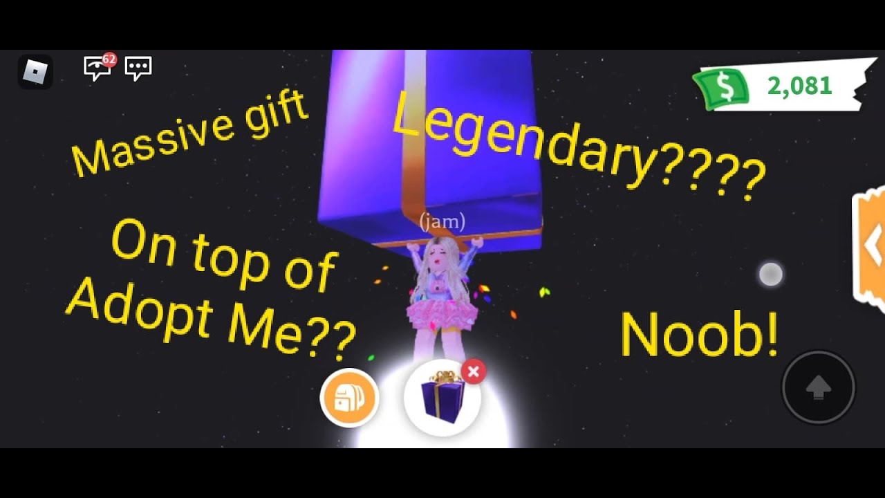 Adopt me - 101 Opening a massive gift on the highest point in Adopt me ...