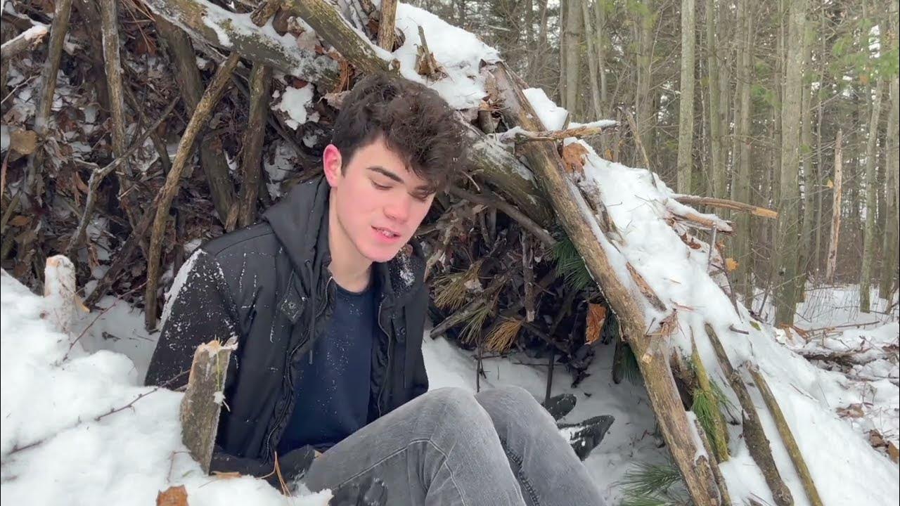 How to Build a Snow Survival Shelter - YouTube
