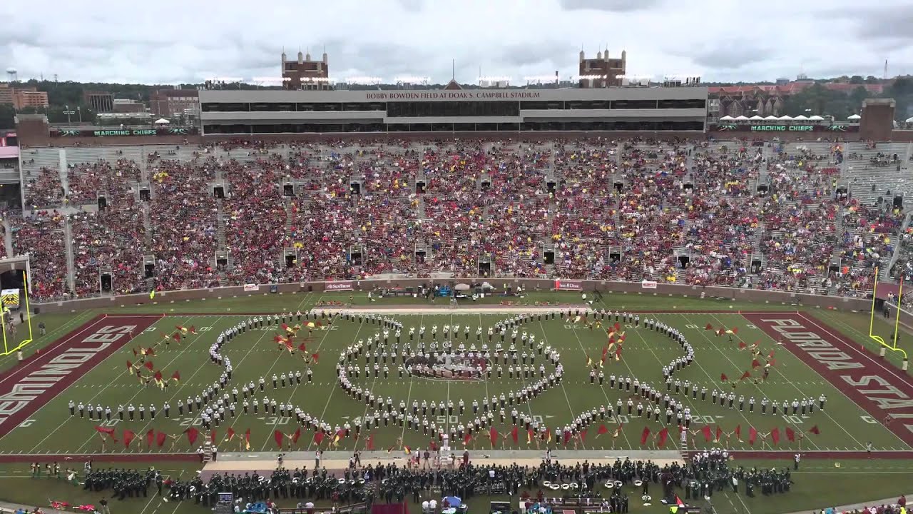 FSU Marching Chiefs USF vs FSU at Doak halftime show - YouTube