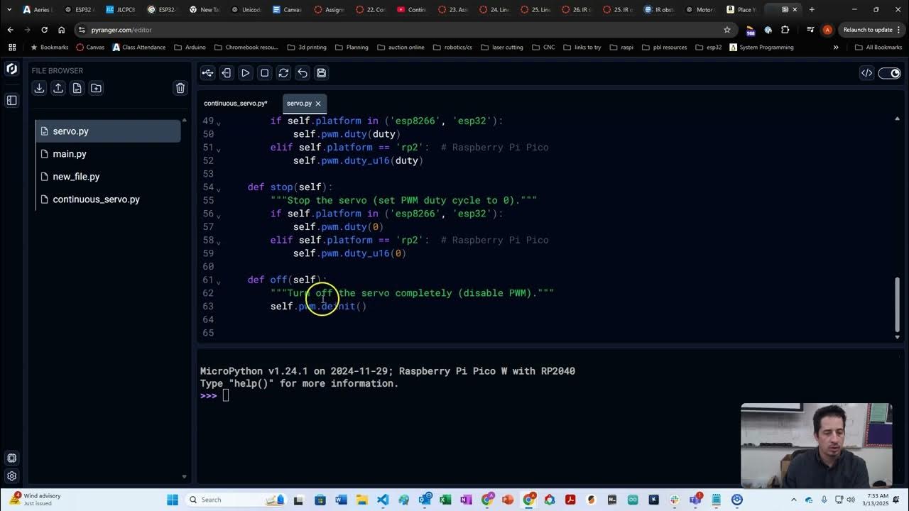 Micropython - Continuous Servo - YouTube
