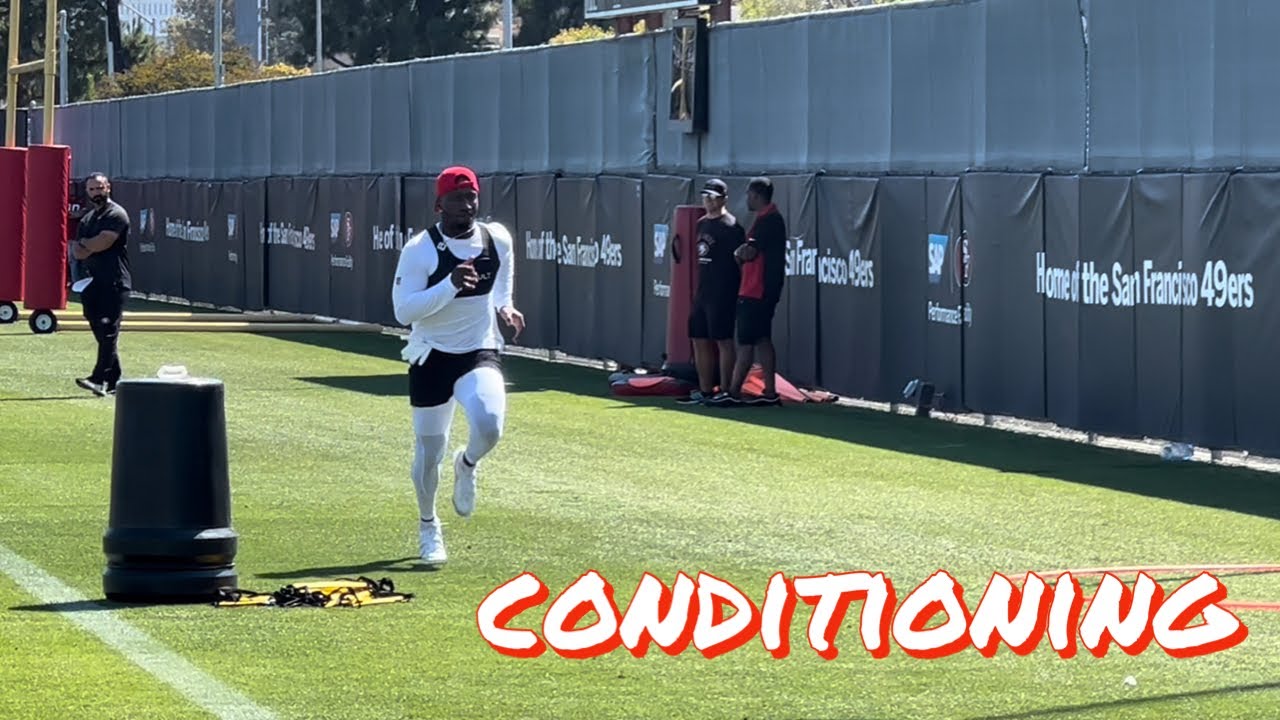 Deebo Samuel Conditions on Day 1 of 49ers Training Camp - YouTube
