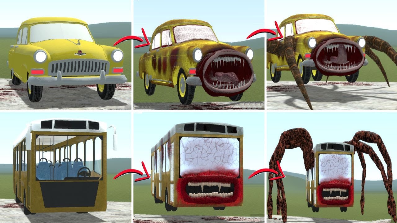 Evolution Eater Family: Bus, Bus Eater, Bus Eater Monster, Car Eater ...