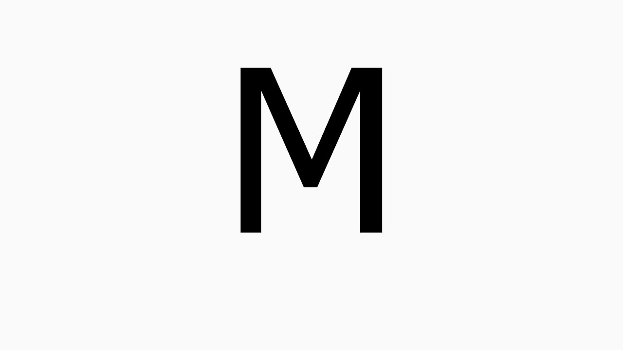 How to Pronounce the Letter M - YouTube