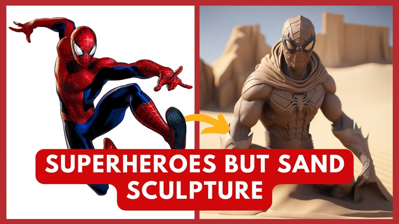 SUPERHEROES but SAND SCULPTURE💥⚡🔥 Marvel & DC (Spiderman, Venom ...