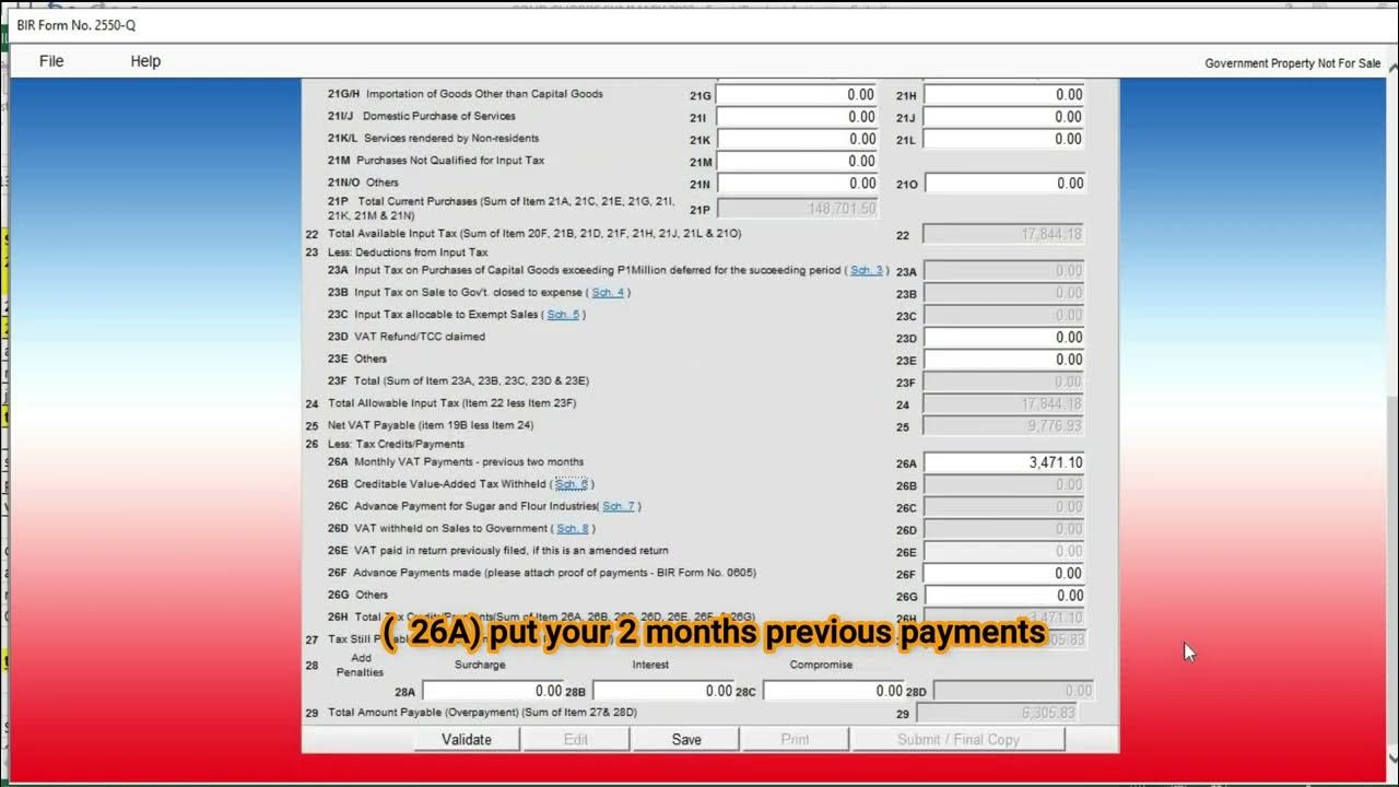 2550Q VAT EBIR ACTUAL FILING/TUTORIAL ON FILING 2550Q - YouTube