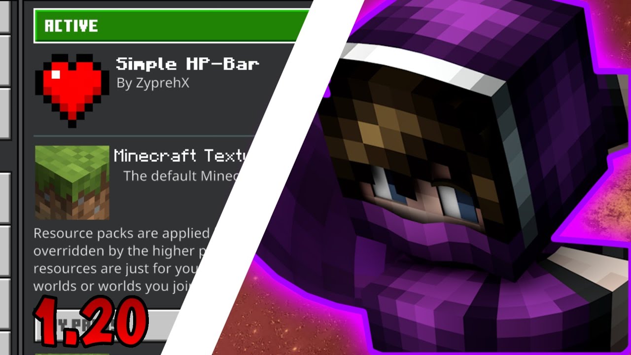 Simple Health Bar | HP Bar : Minecraft bedrock edition 1.20 *see ...