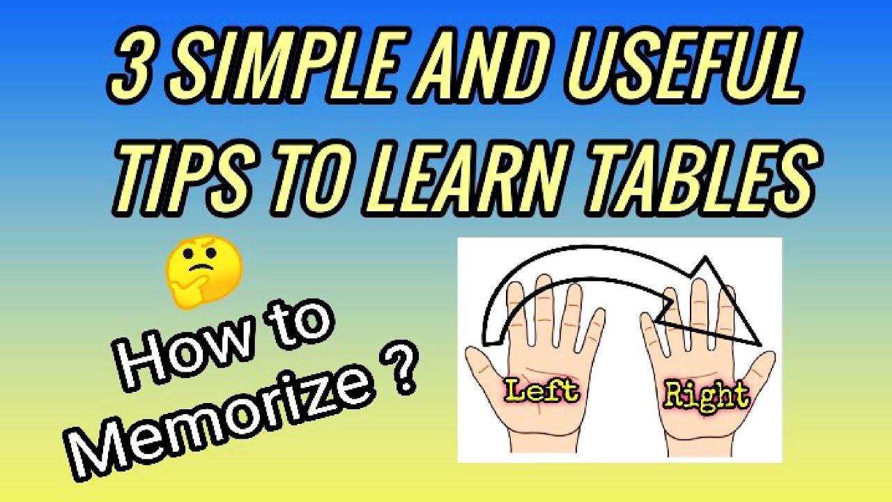 Tables How To Learn Tables Easily How To tables-how-to-learn-tables-easily-how-to