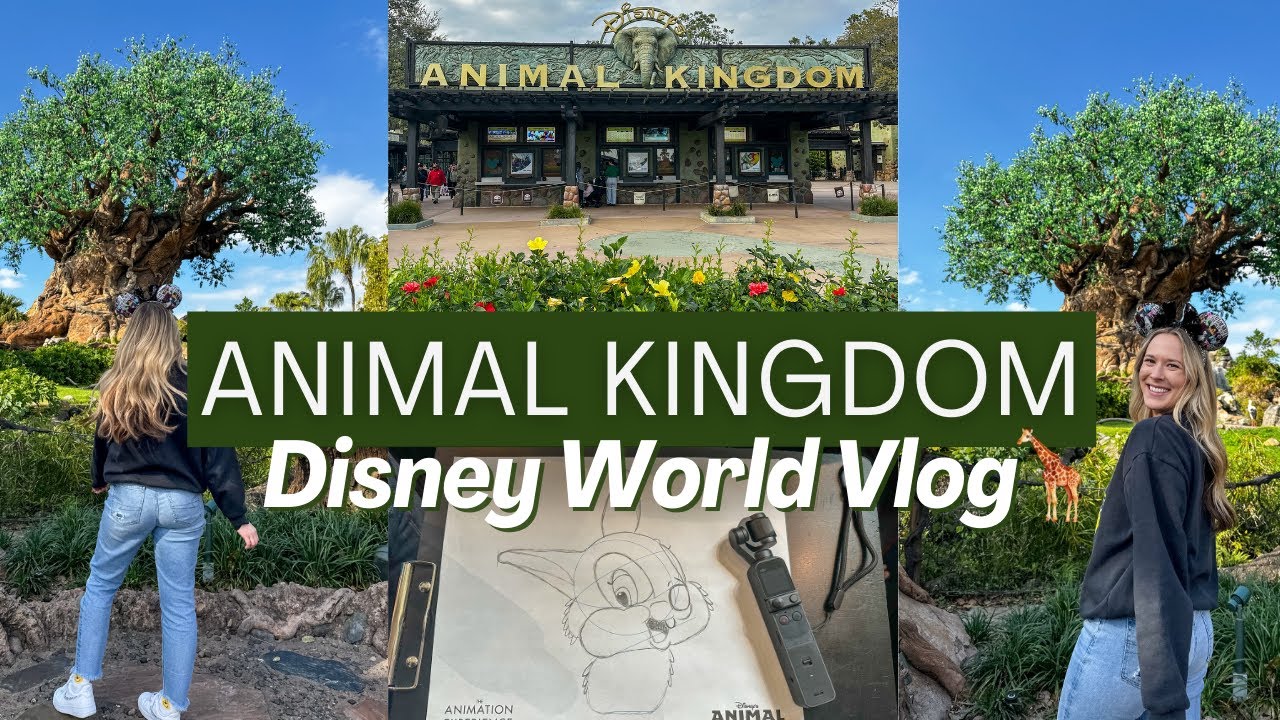 DISNEY WORLD VLOG🌳🦒 Animal Kingdom: safari, animation class, expedition ...