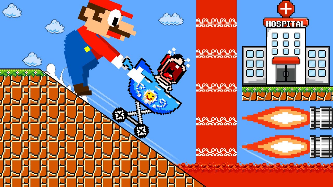 MARIO HOSPITAL: MARIO Takes BABY MARIO to the Hospital | If Mario Had a ...