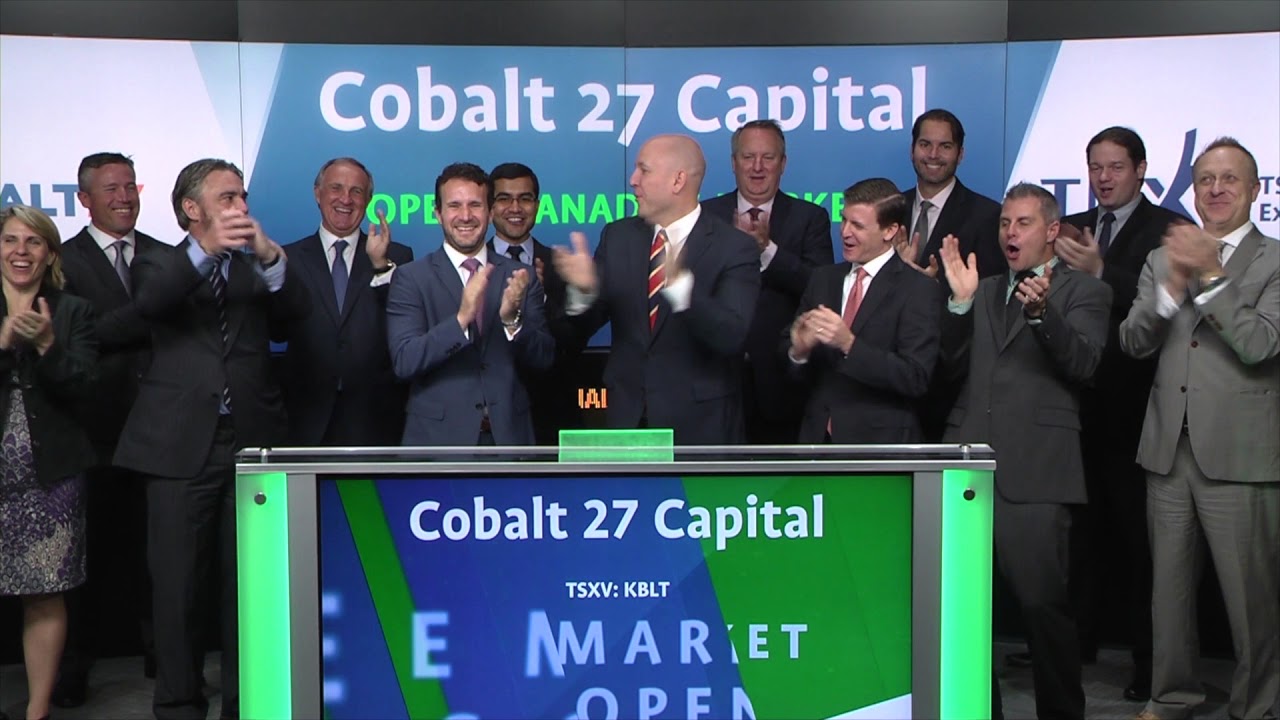 Cobalt 27 Capital Corp. opens Toronto Stock Exchange, September 13 ...