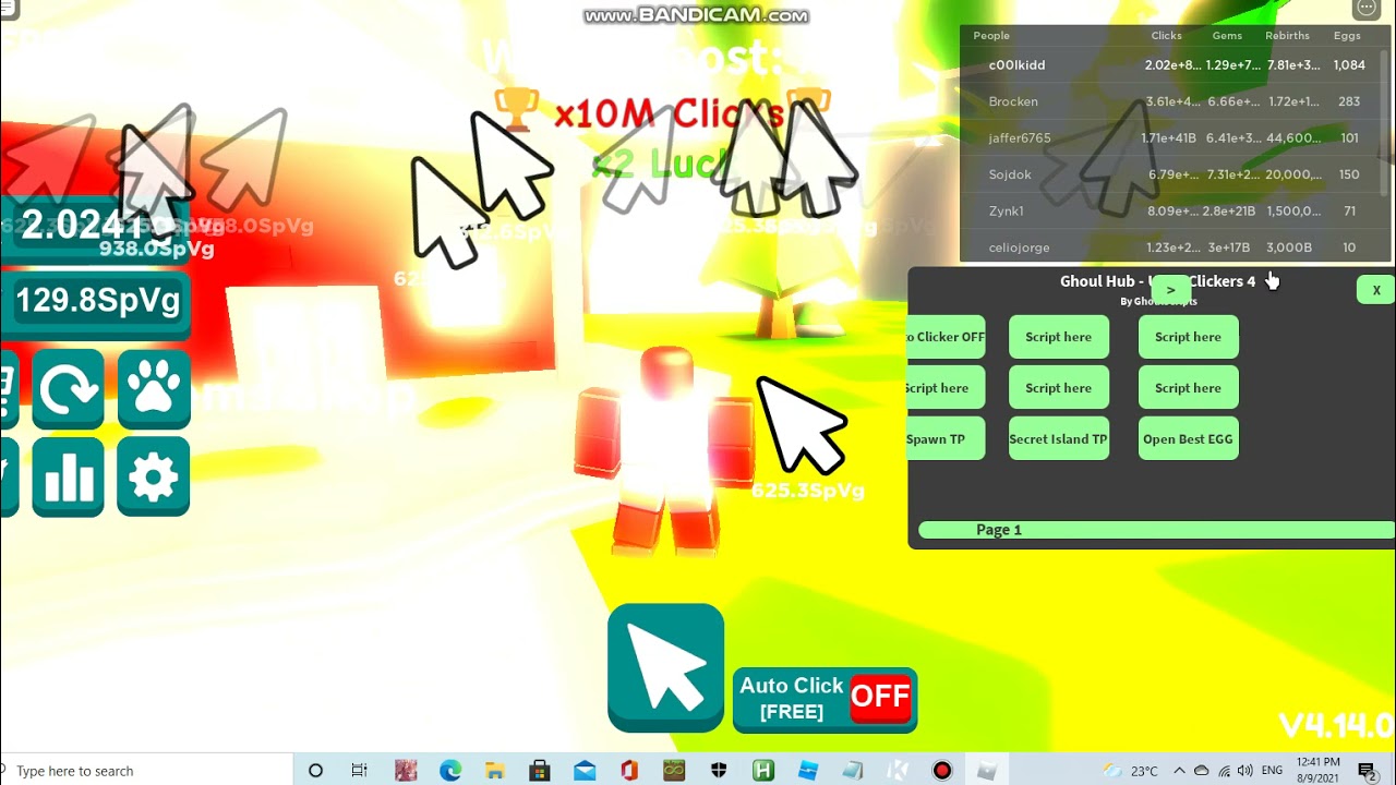 ( OP ) ROBLOX SCRIPT. GHOUL HUB - ULTRA CLICKERS 4 - YouTube