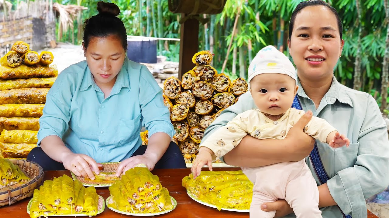 How to Make Giant Fried Spring Rolls to Sell at the Market | LTC - Free ...