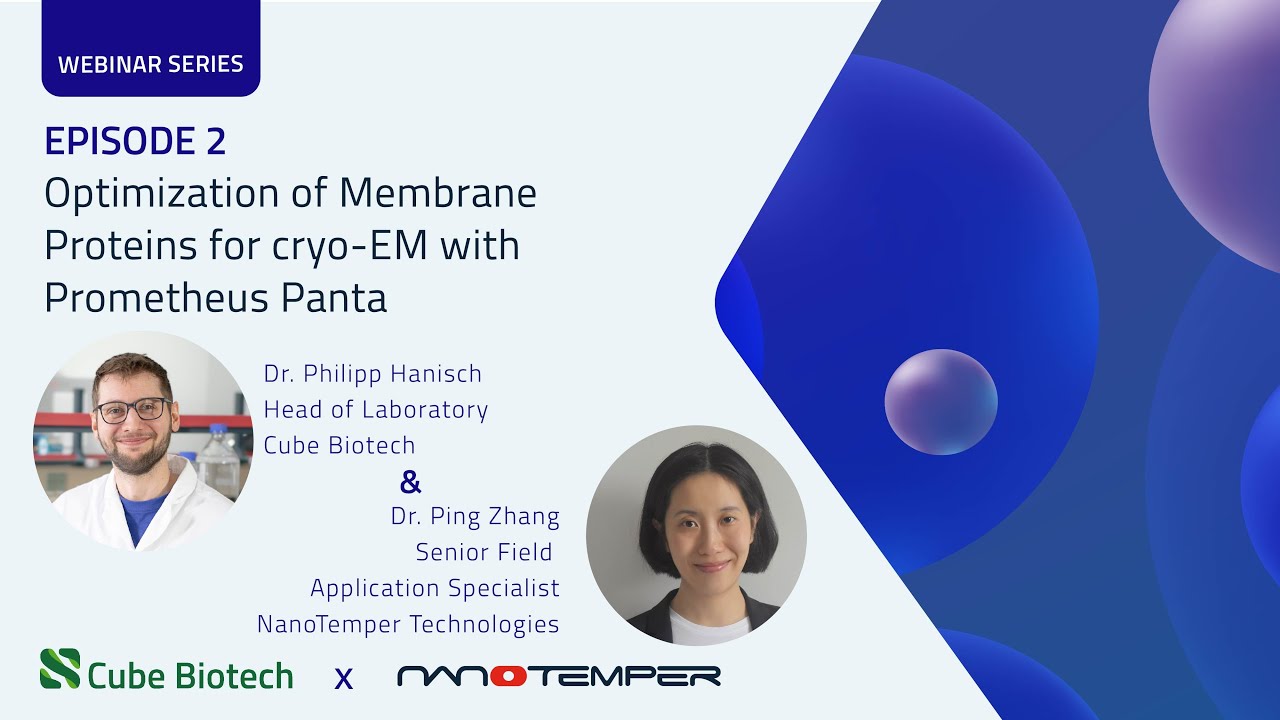 Episode 2: Optimization of Membrane Proteins for cryo EM with Prometheus Panta - YouTube