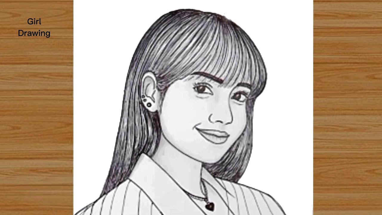 Hairstyle Blackpink Lisa- Drawing Tutorial for beginners || How to draw ...