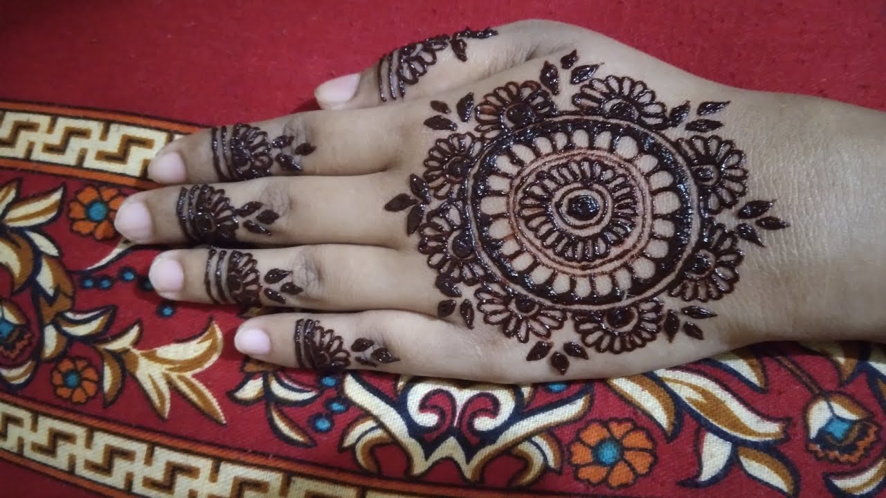 beautiful mehedi design.. floral mehedi design.... 💕💕💕 - YouTube