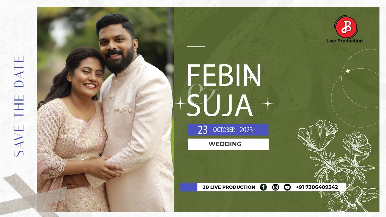 FEBIN & SUJA | WEDDING LIVE WEBCAST | 23.10.2023 | #jbliveproduction - YouTube