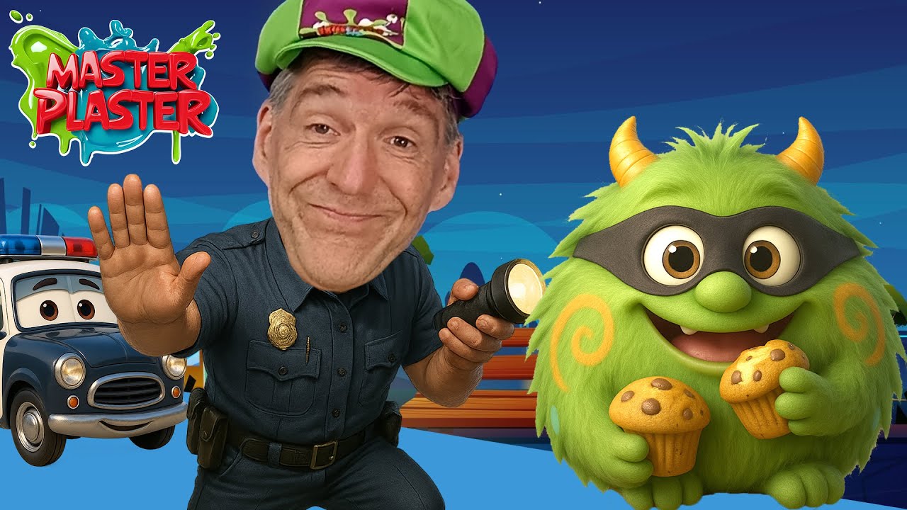Policeman Song for Kids🚓Monster Mission Team🎶Master Plaster - YouTube