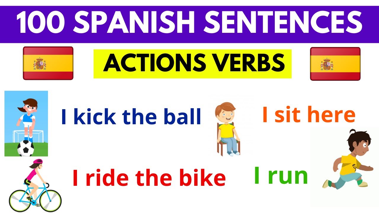🎯 100 Essential Action Verbs in Spanish with Sentences | Speak Spanish ...