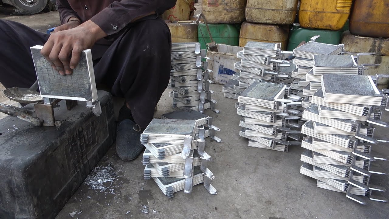 Amazing Technique of Lead Acid Battery Plate MakingManufacturing ...