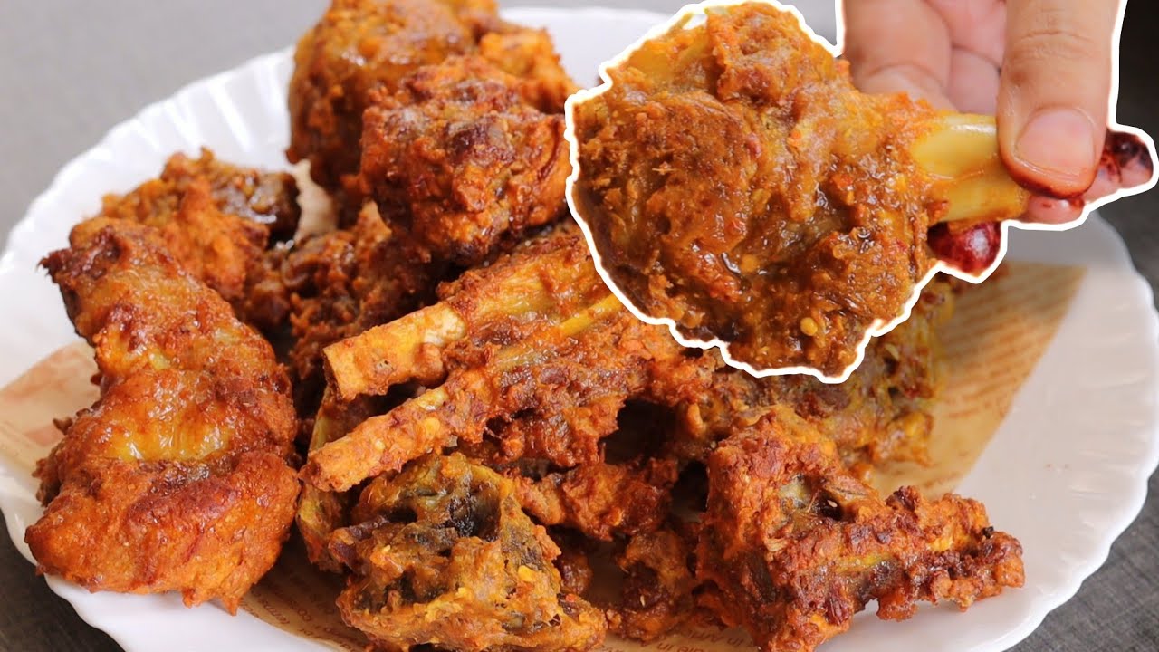 My Mother's Special Mutton Fry Recipe 😍 Spicy Mutton Fry Recipe ...