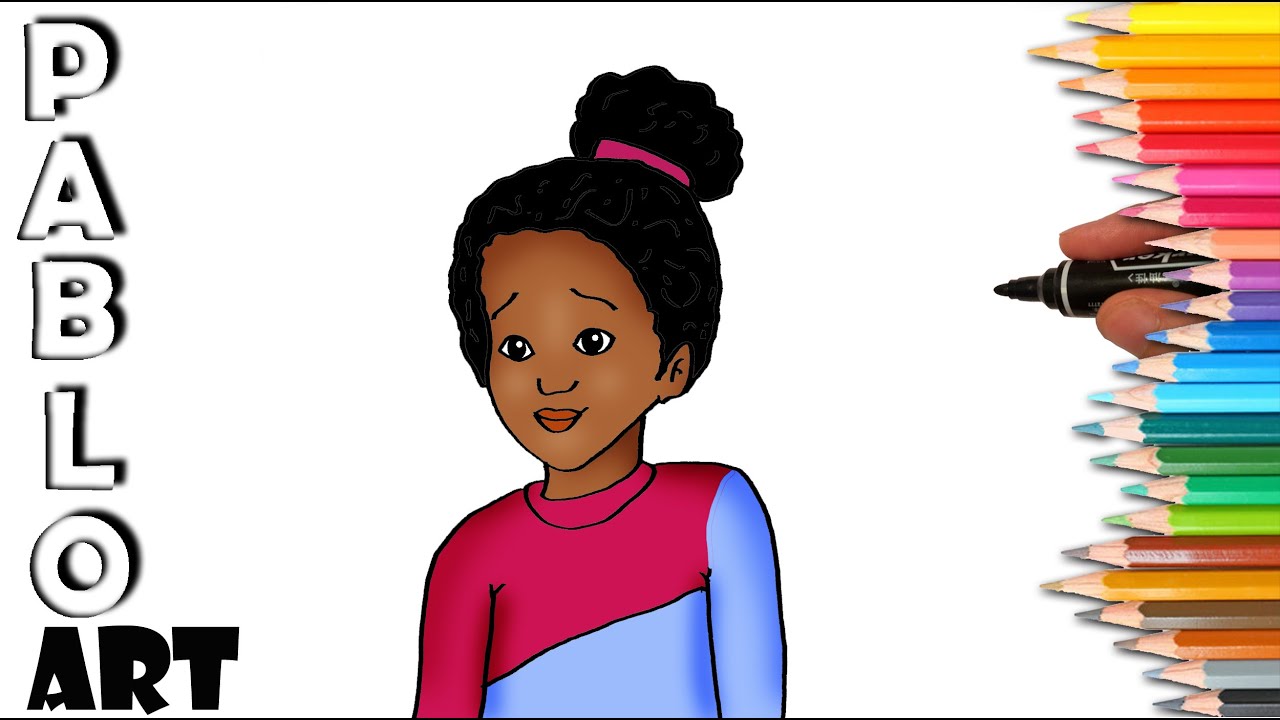 How to draw Keesha Franklin from The Magic School Bus | Learn to Draw ...