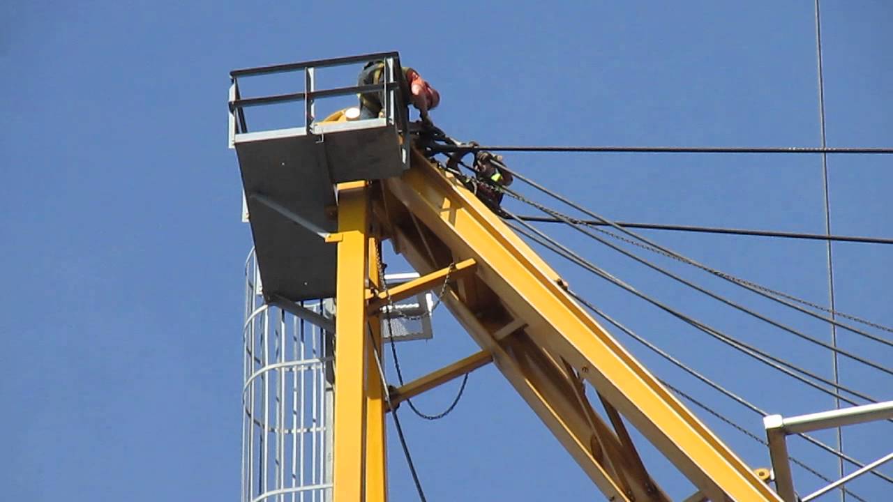 Tower Crane Maintenance - YouTube