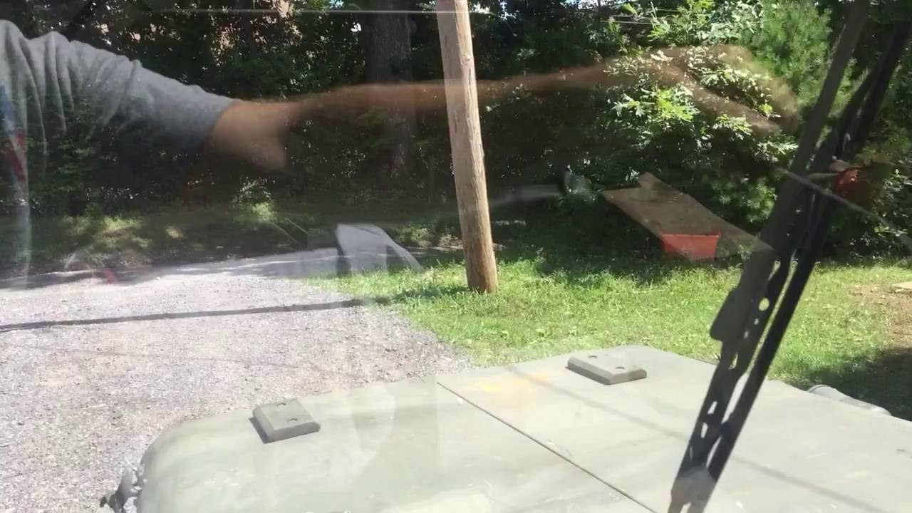 Homemade hand powered windshield wipers, WWII STYLE - YouTube