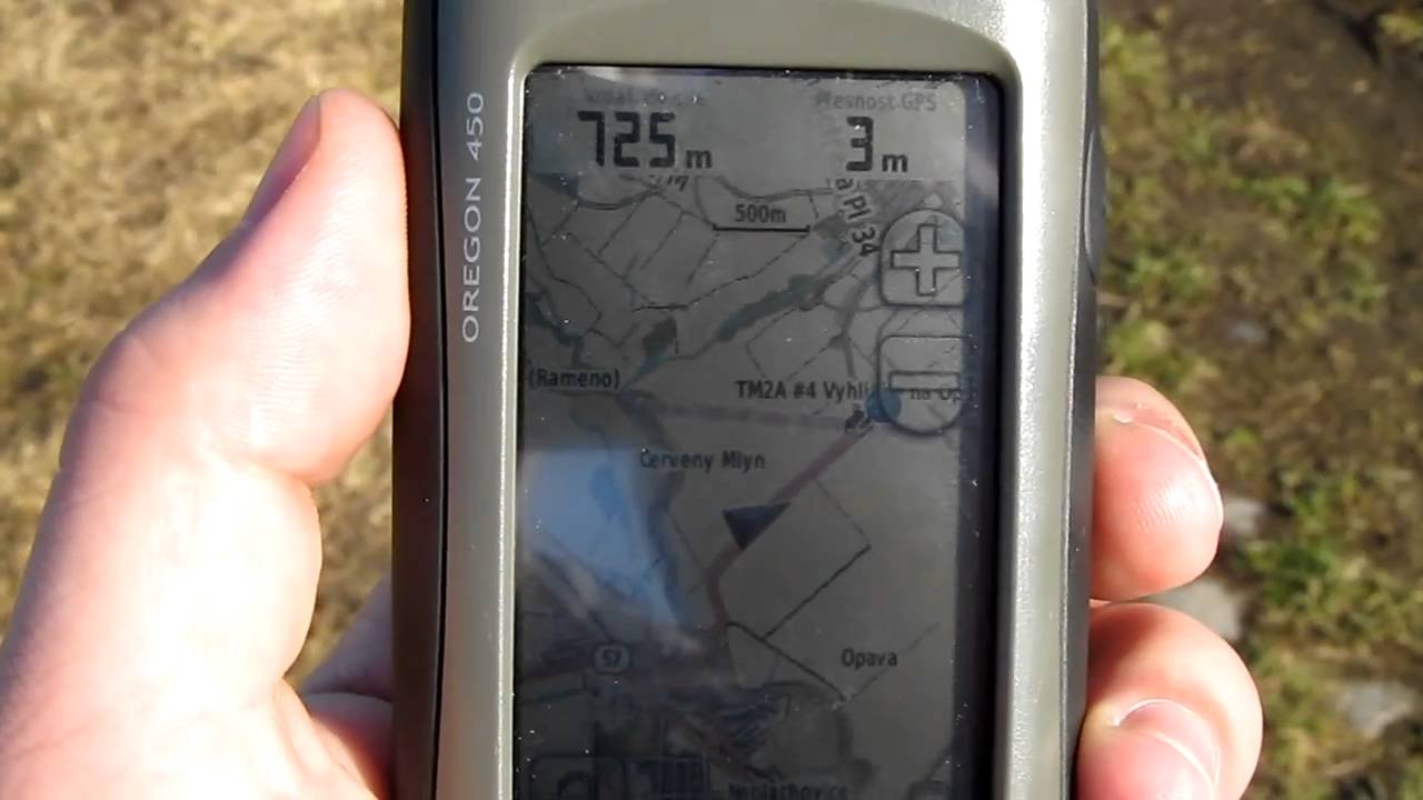 Garmin Oregon 450 - readability in the sun - YouTube