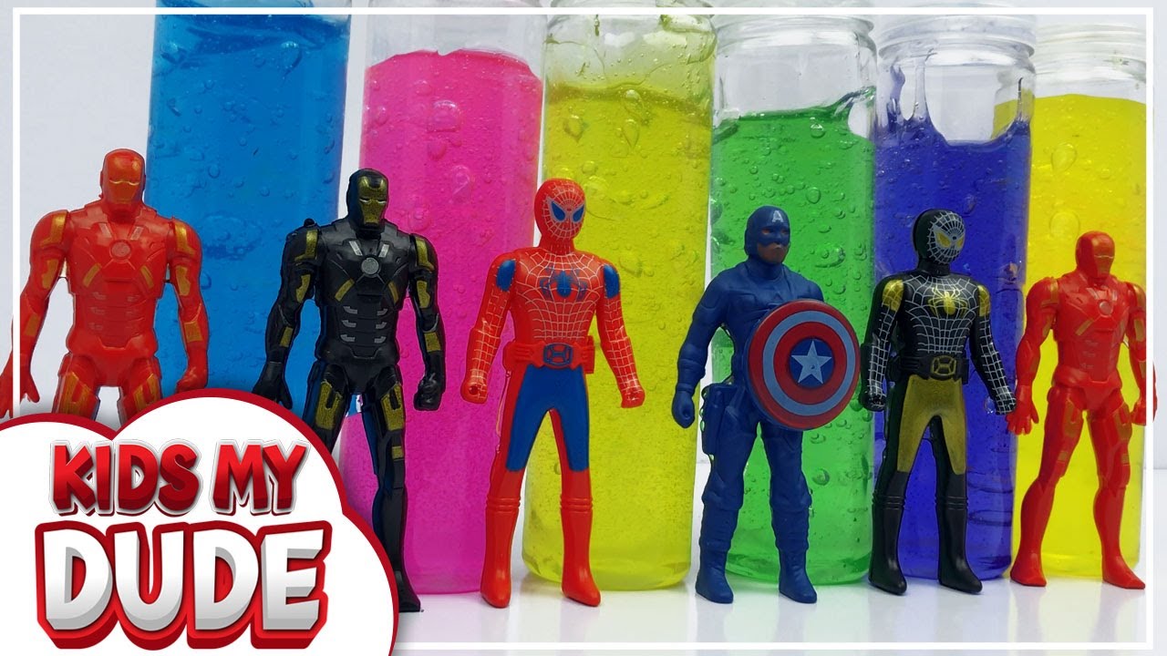 Superheroes In Slime | Relaxing Slime Video | Satisfying Slime Video ...