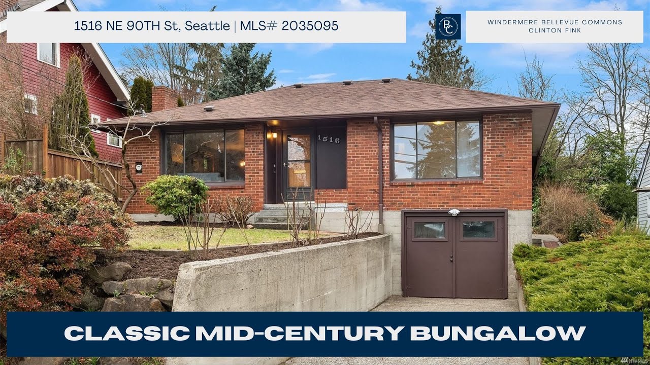 CLASSIC MID-CENTURY BUNGALOW | 1516 NE 90TH St, Seattle, WA - YouTube