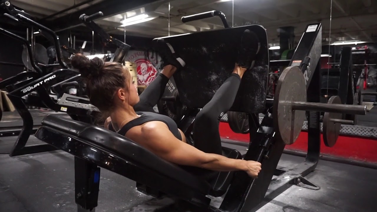 Leg Press Feet High and Wide on Platform - YouTube