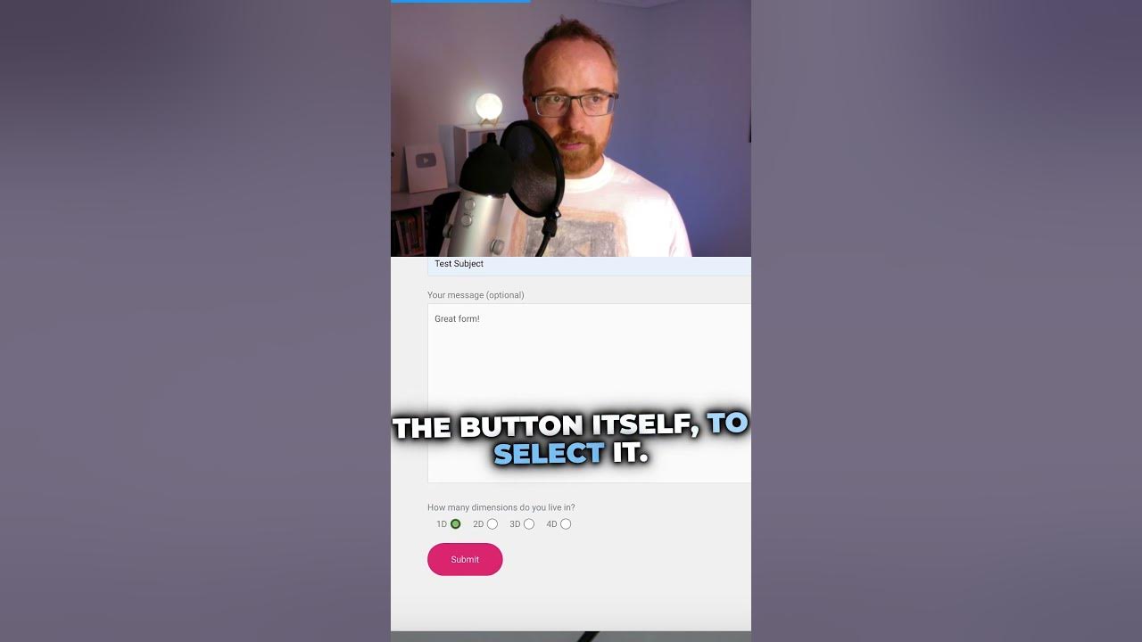 Contact Form 7 Radio Button Tutorial - YouTube