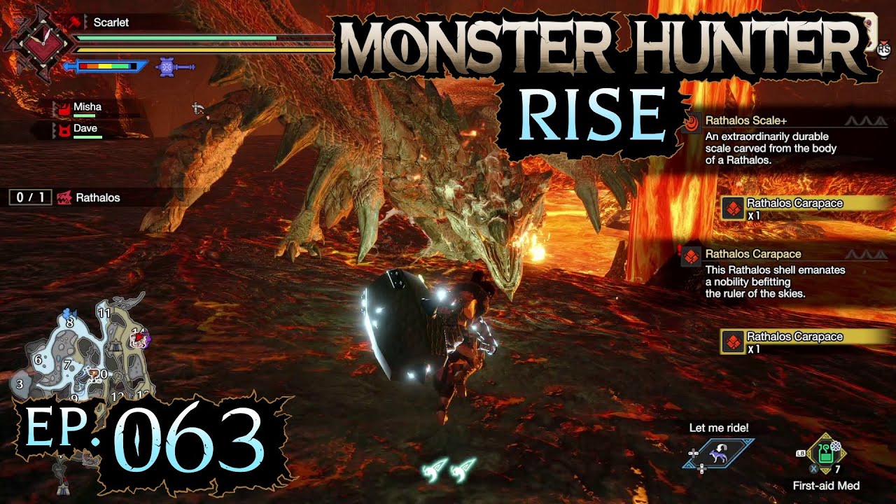 Monster Hunter Rise LP - Part 063 - Rathalos - YouTube