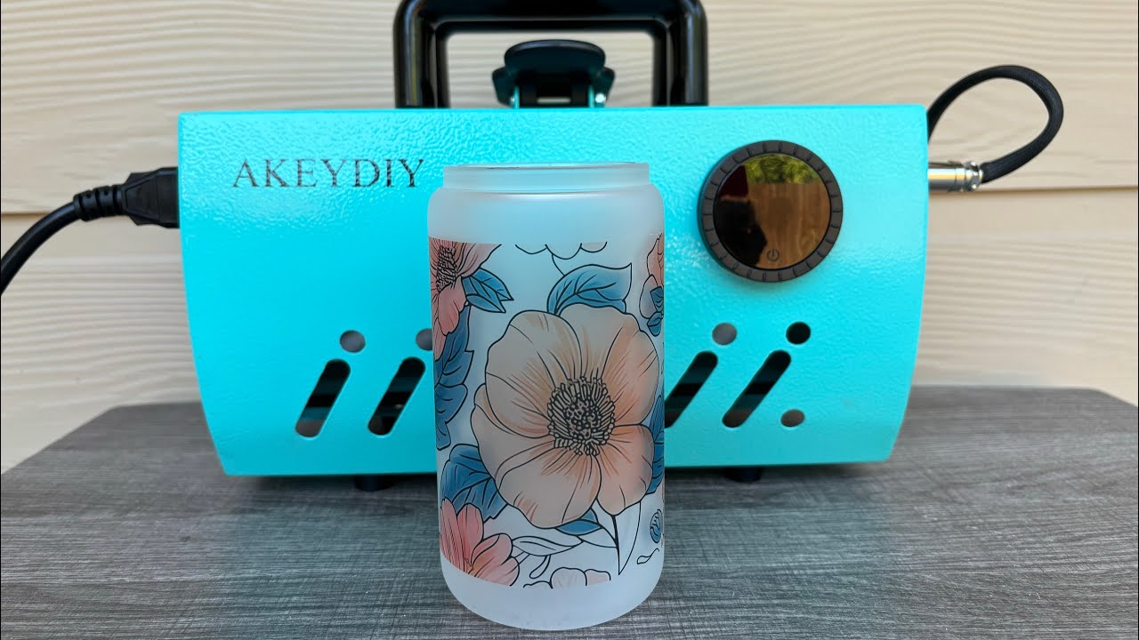 Akey Diy Tumbler Heat Press | How to Sublimate a Glass Can Tumbler ...