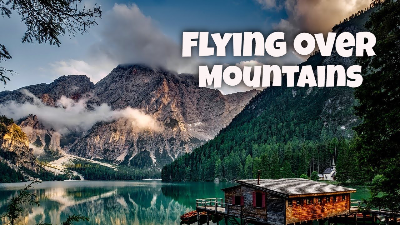 Birds eye view on mountains • Flying over beautiful nature - YouTube