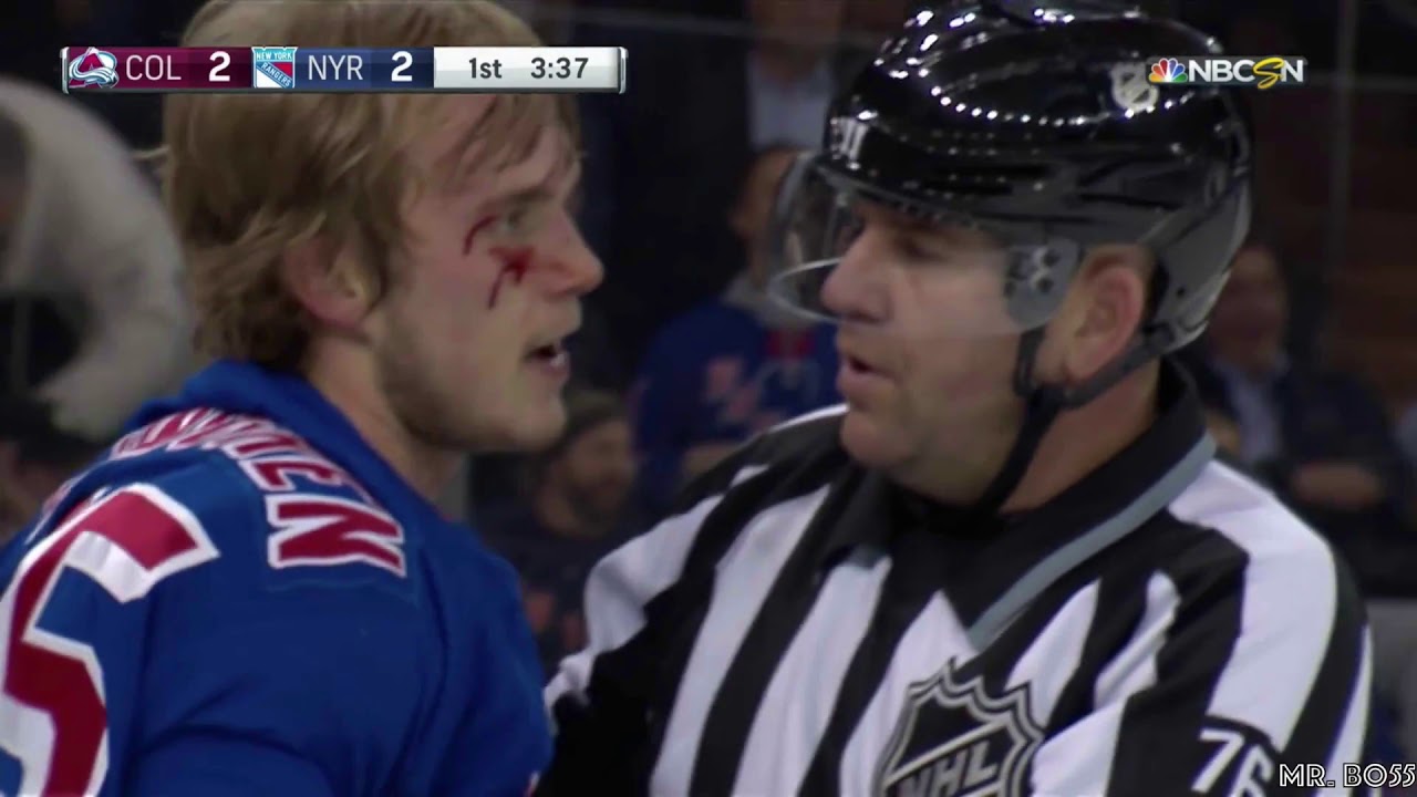 Lindgren crushes Donskoi, Kadri fights him after - YouTube