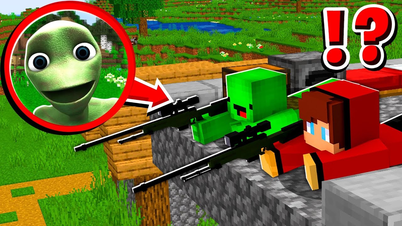 How JJ and Mikey Became Snipers to Kill SCARY DAME TU COSITA - Maizen Minecraft - YouTube
