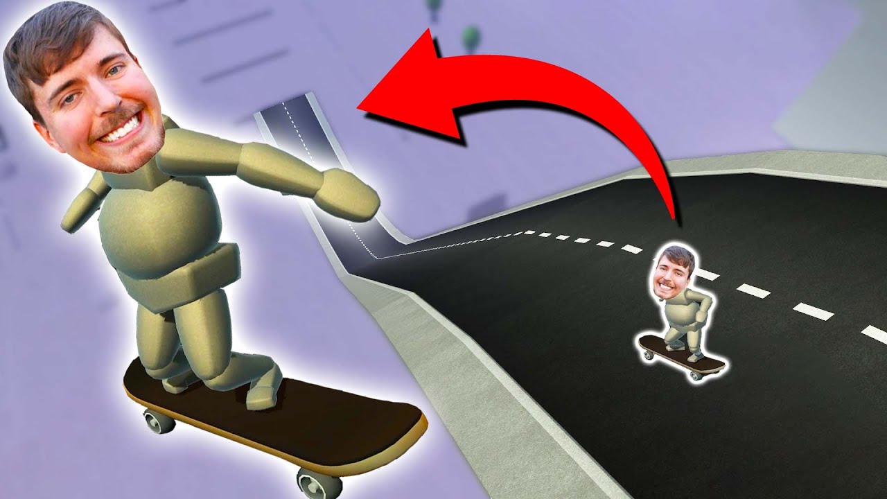 MR. BEAST SKATES THE MEGA RAMP! (Turbo Dismount) - YouTube